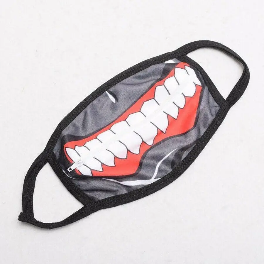Takerlama Kaneki Ken Face Mouth Mask Zipper Anti-Dust Anime Tokyo Ghoul ...