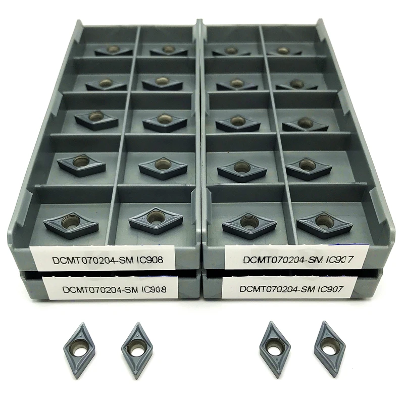 DCMT070204 SM IC907 DCMT070204 SM IC908 Carbide Inserts External Turning Tool CNC Turning Insert ...