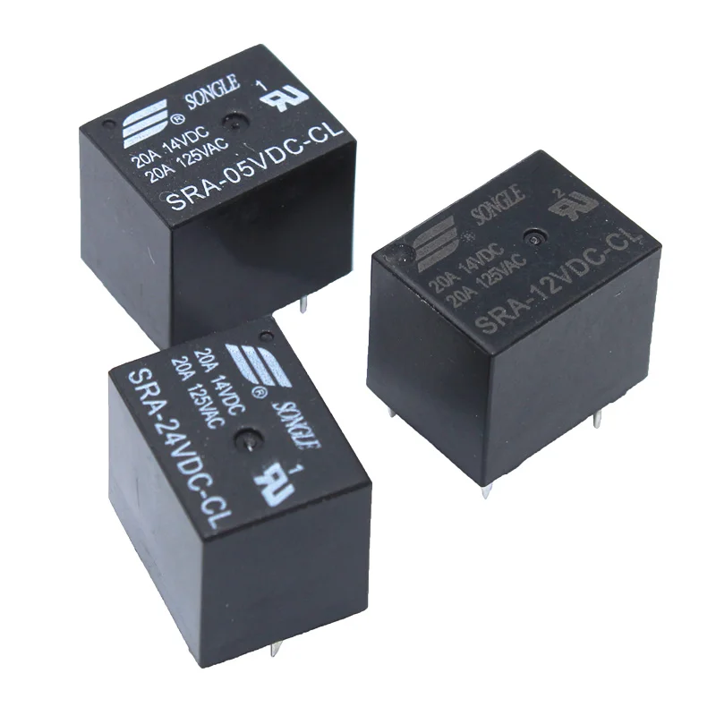 5pcs 5v 12v 24v 20a Dc Power Relay Sra-05vdc-cl Sra-12vdc-cl Sra-24vdc ...