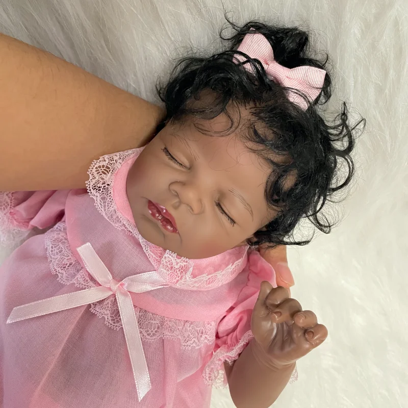 Africano-americano-beb-boneca-zendric-dormir-beb-pele-preta-16 ...