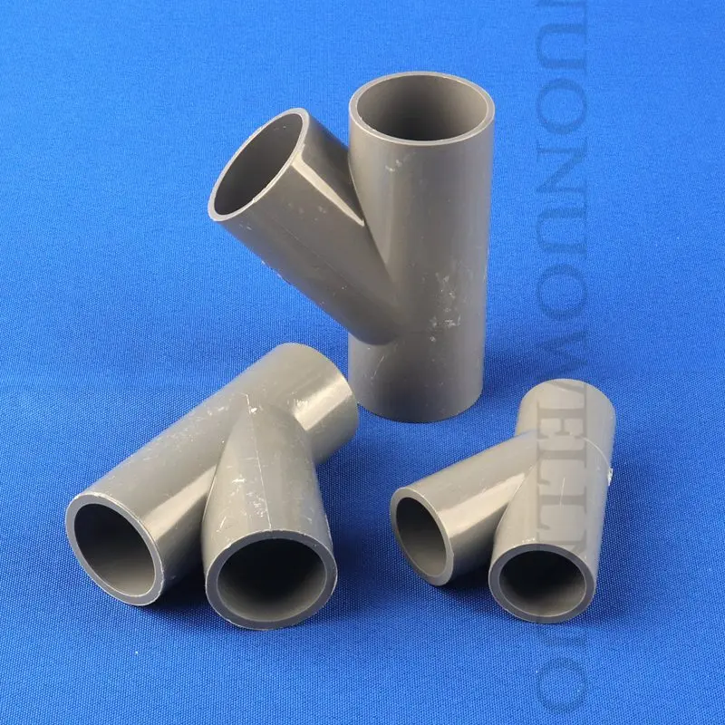2pcs-PVC-Oblique-Tee-Connectors-PVC-45-Degree-Tilted-3-Way-Joint ...