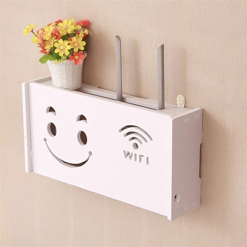 Caja de almacenamiento de enrutador de Internet inalámbrico montado en ...