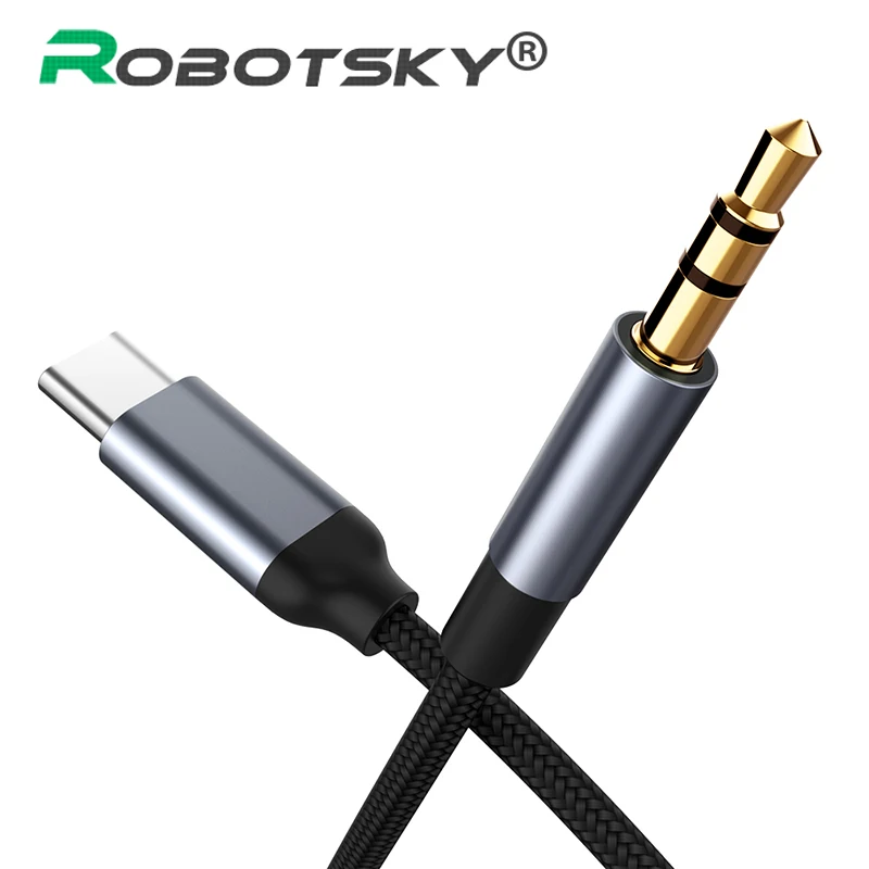 Type C Audio Cable Usb C Male To 3.5mm Jack Male Aux Headphones Adapter ...