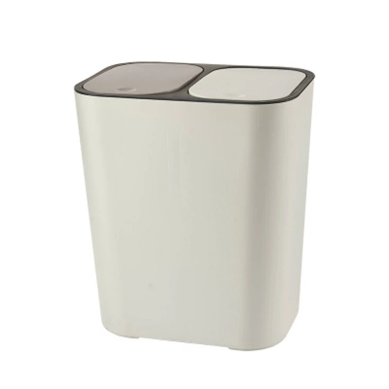 Kitchen Trash Can Double Buckets Trash Bin Classification Dustbin Dry ...