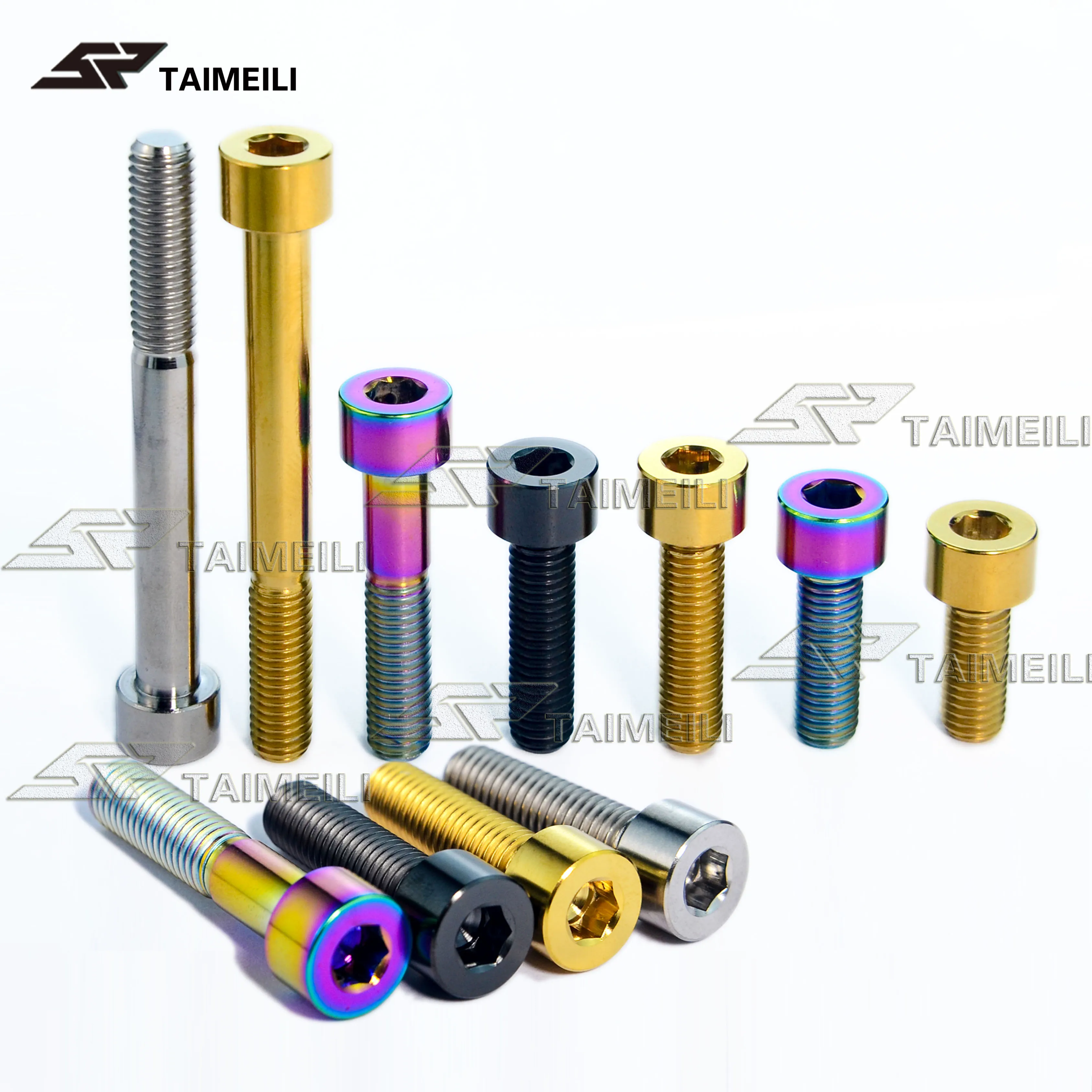 TAIMIELI Titanium alloy bolts, cylindrical M8 *20/25/30/35/40/45/50/60 ...