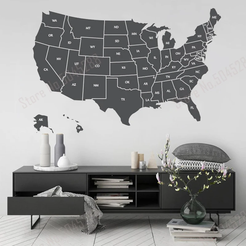 Usa Map With States Abbreviations