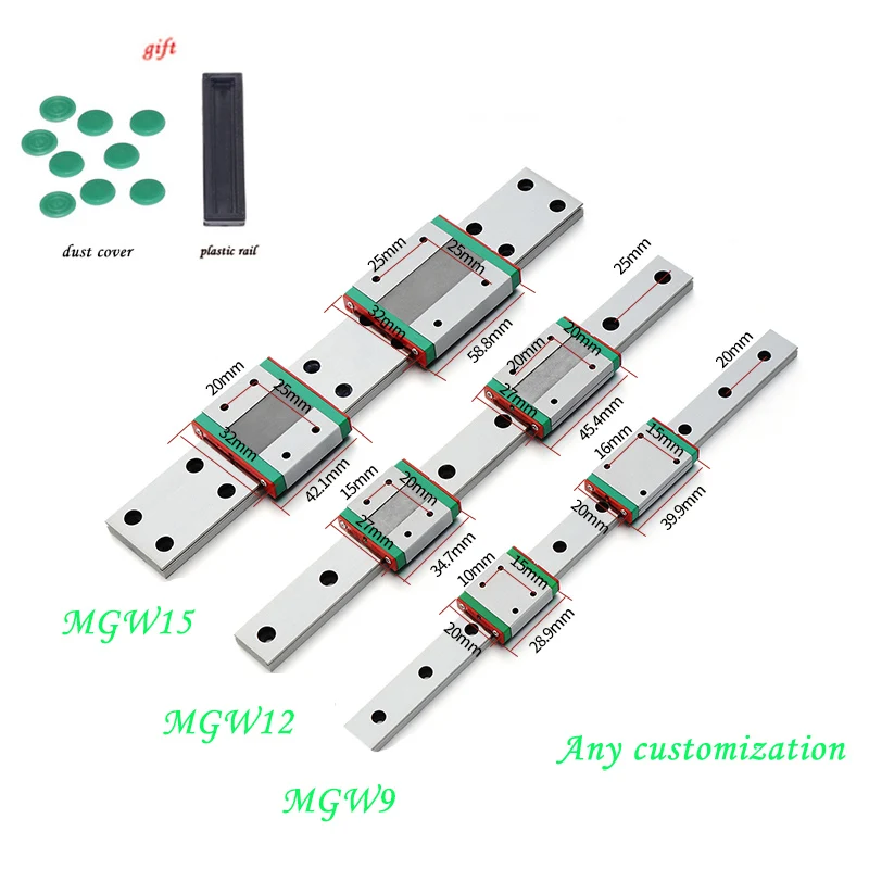 Linear-Rail-Slide-MGW7-MGW9-MGW12-MGW15-Guide-Rail-Miniature-MGN-Linear ...