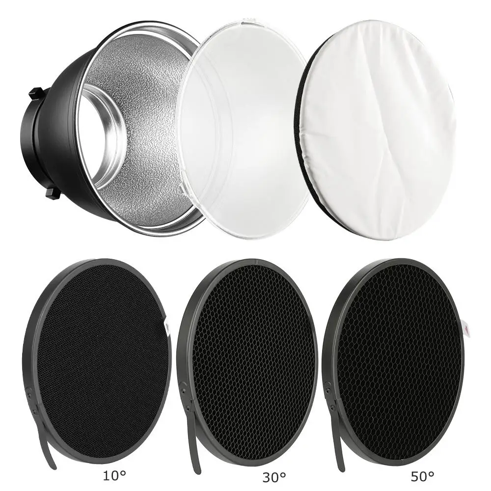 Trépied photo,Grille en nid d'abeille godox Bowens Mount 7 pouces 18cm ...