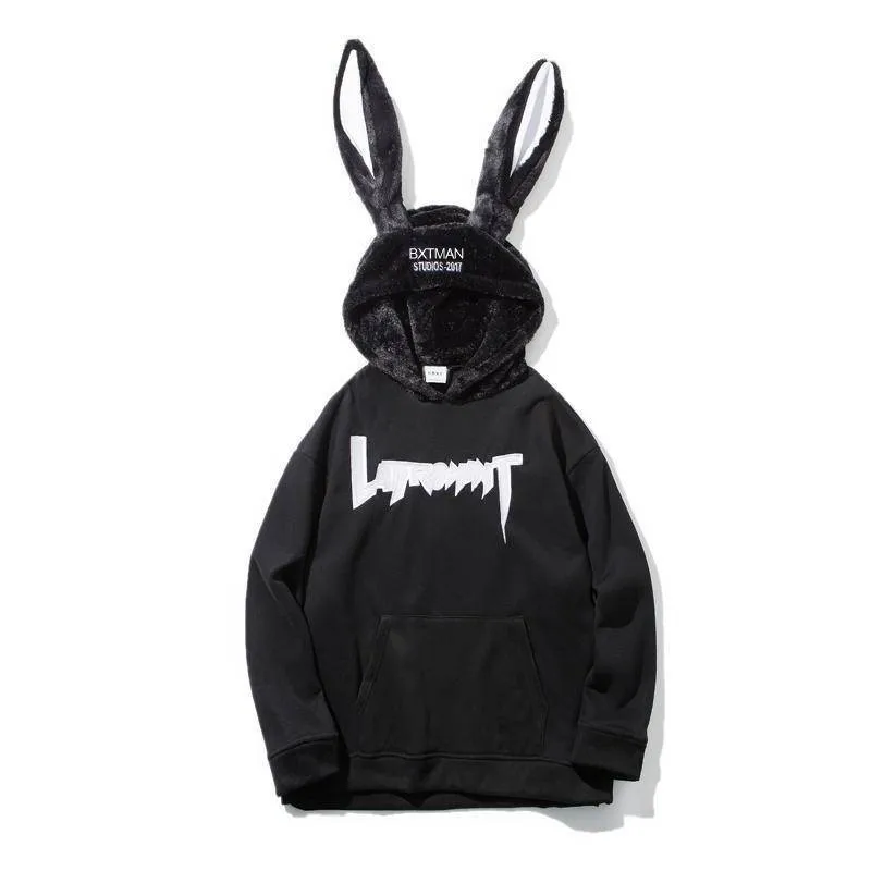 Anime Rabbit Ear Hoodies Men Kawaii Clothes Cute Cartoon Sweatshirt ...