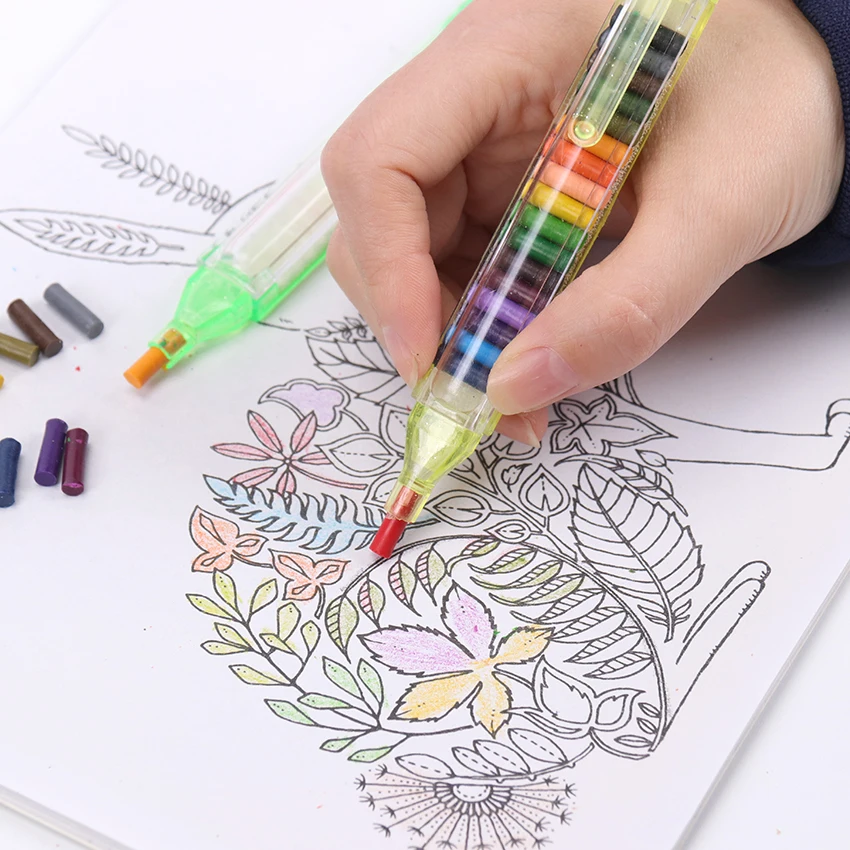 Kid Coloring With Crayons