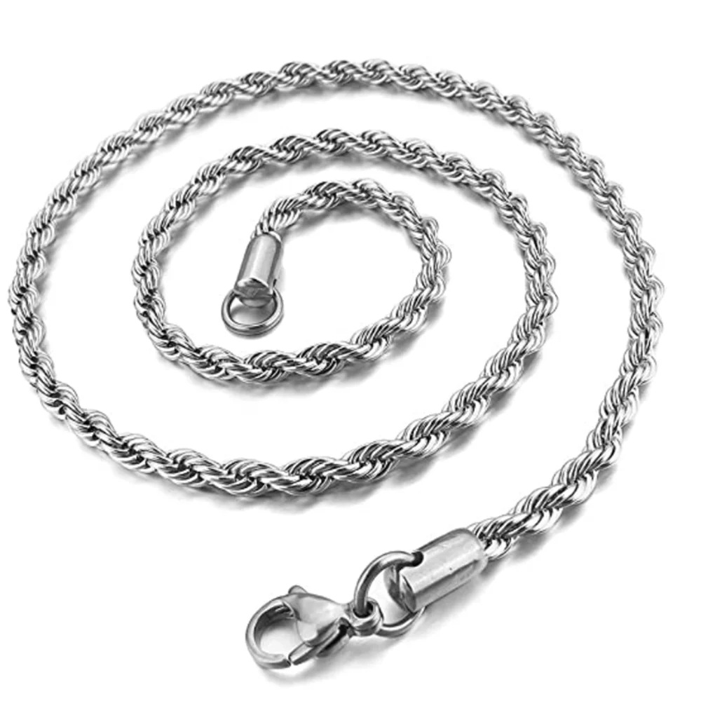 Men's Stainless Steel Rope Chain Hot Selling Fashion Jewelry Can Be ...