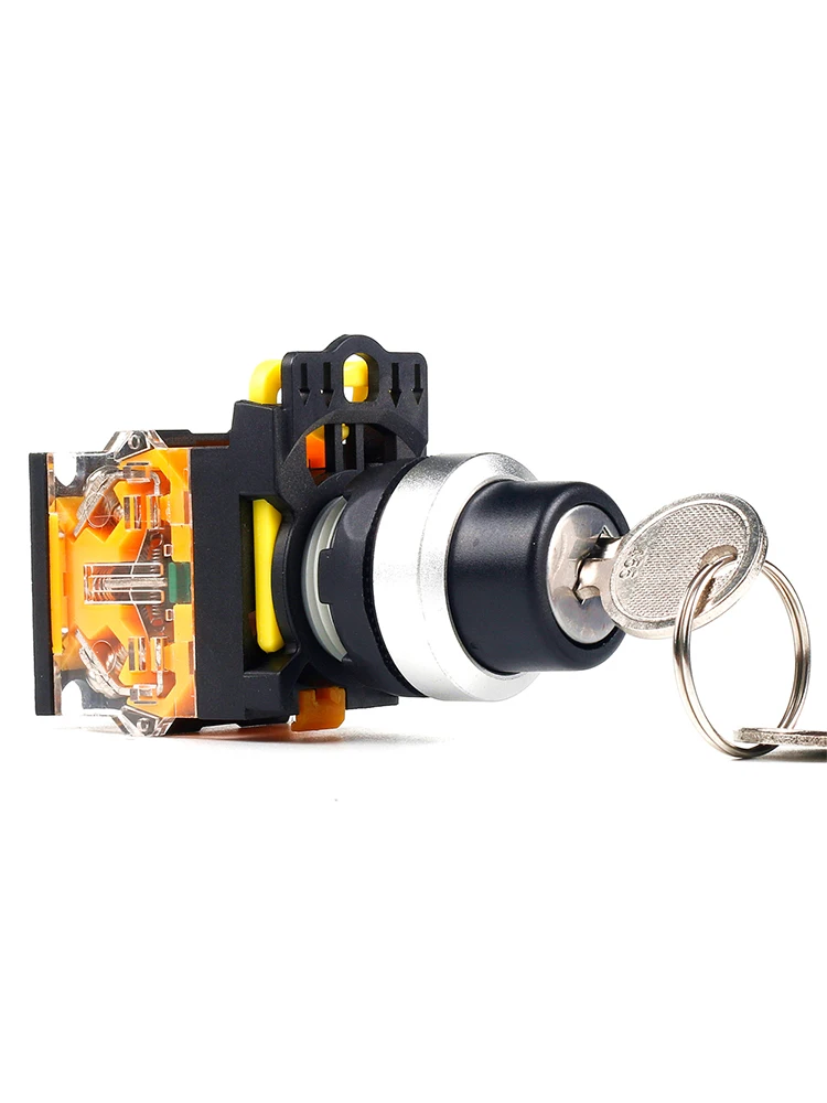 5 PCS Push button switch Selector switch Key operated 2 Position ...