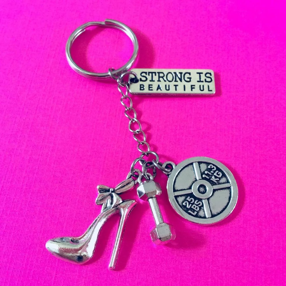 Gym Dumbbell Keychains | Woman Gym Keychains | Crossfit Keychains ...