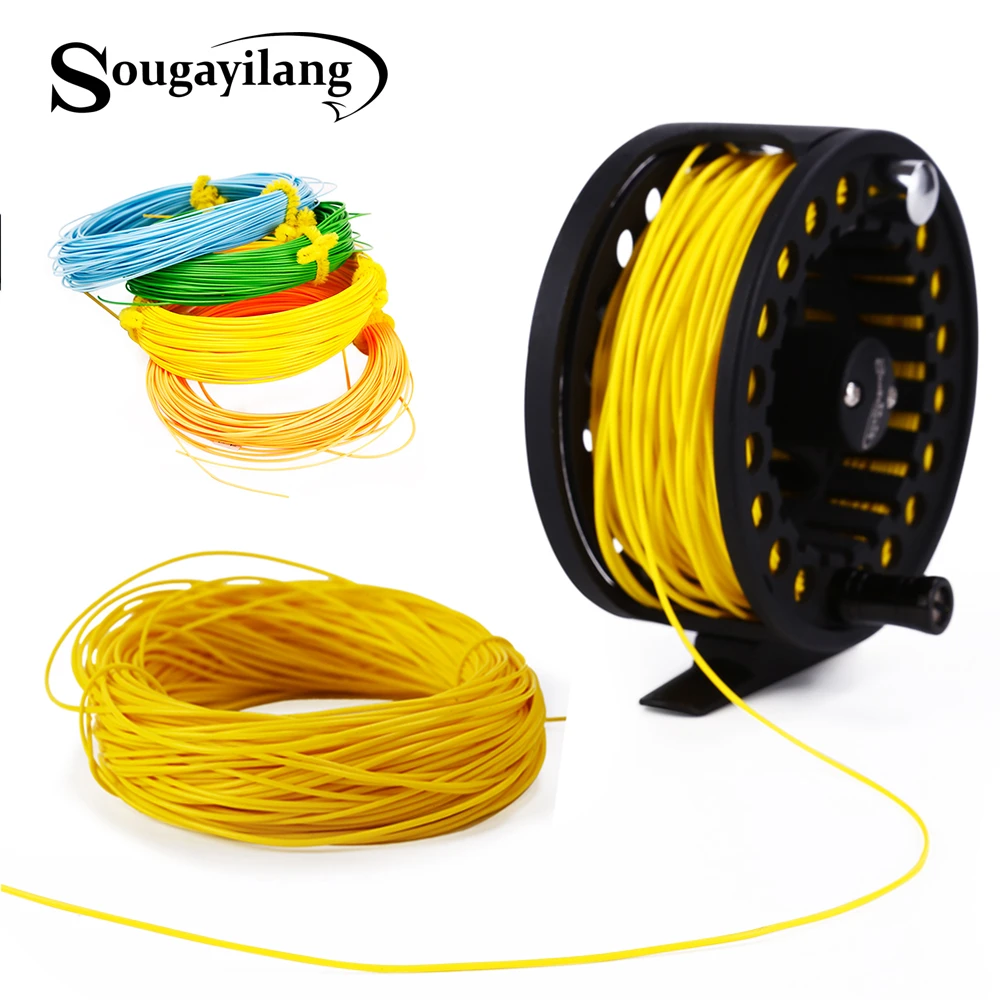 Sougayilang 100ft Floating Fly Fishing Cord Weight Forward Fly Line 6 ...