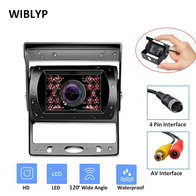 18 LED Car Reversing Camera Night Vision For 12V 24V Bus Truck Trailer ...