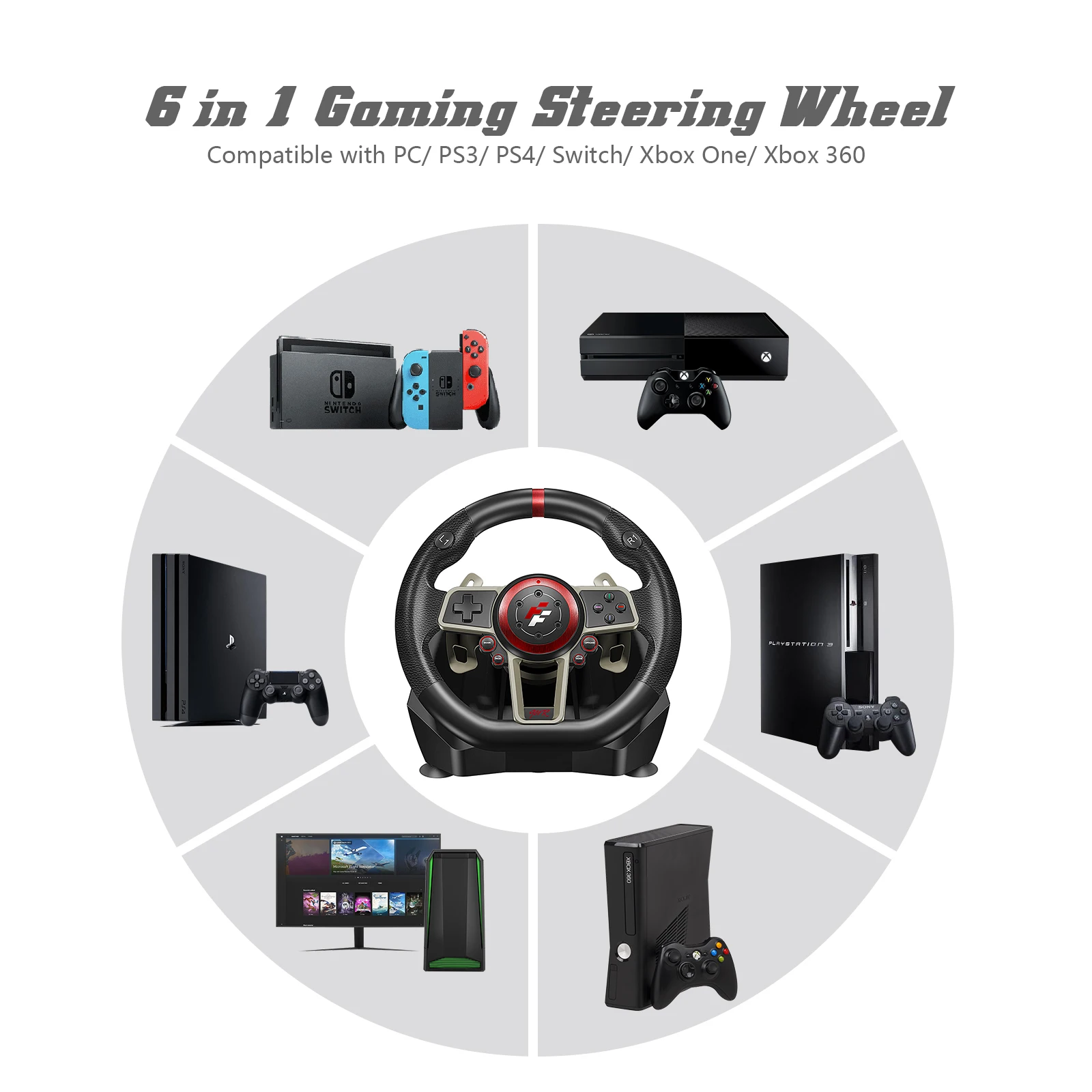 Steering Wheel Xbox Playstation | Gaming Steering Wheels Xbox One - 900 ...