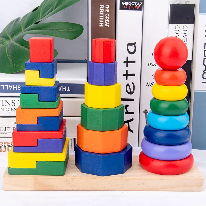 Three Stacked Building Blocks