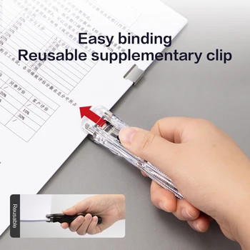 KHINSUN Paper Clipper Staplers Push Clamp File Documents Binding Tool ...