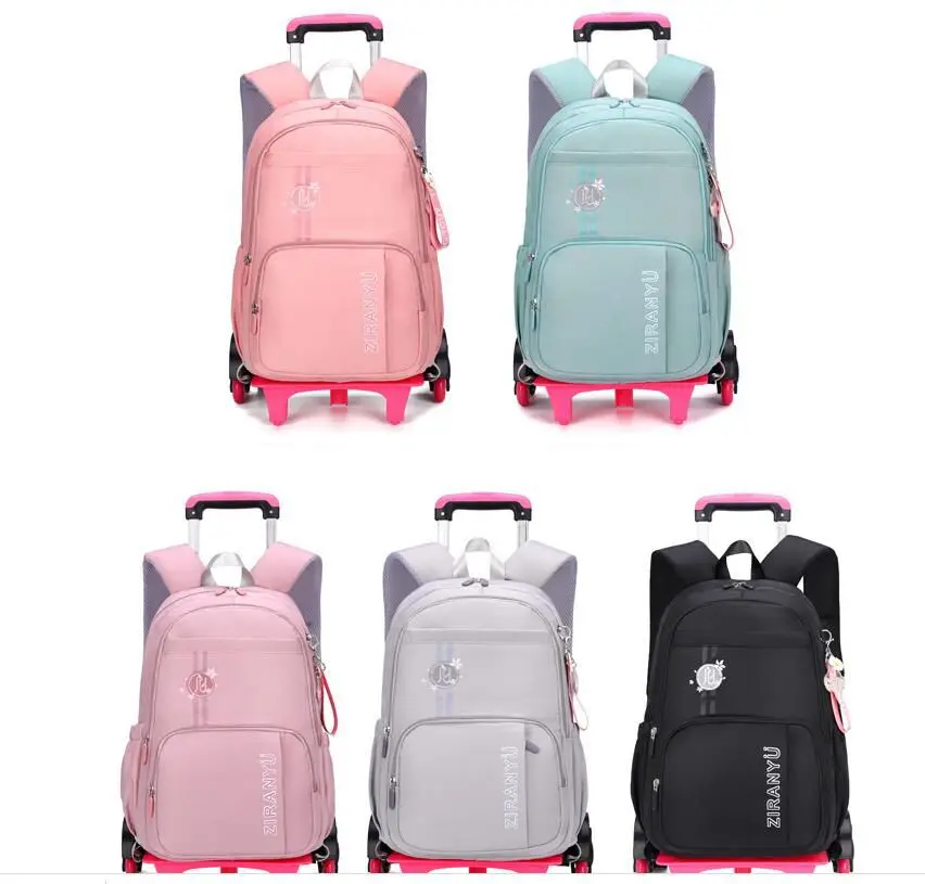 ZIRANYU Student School Rolling Backpack Bag Wheels School Wheeled ...
