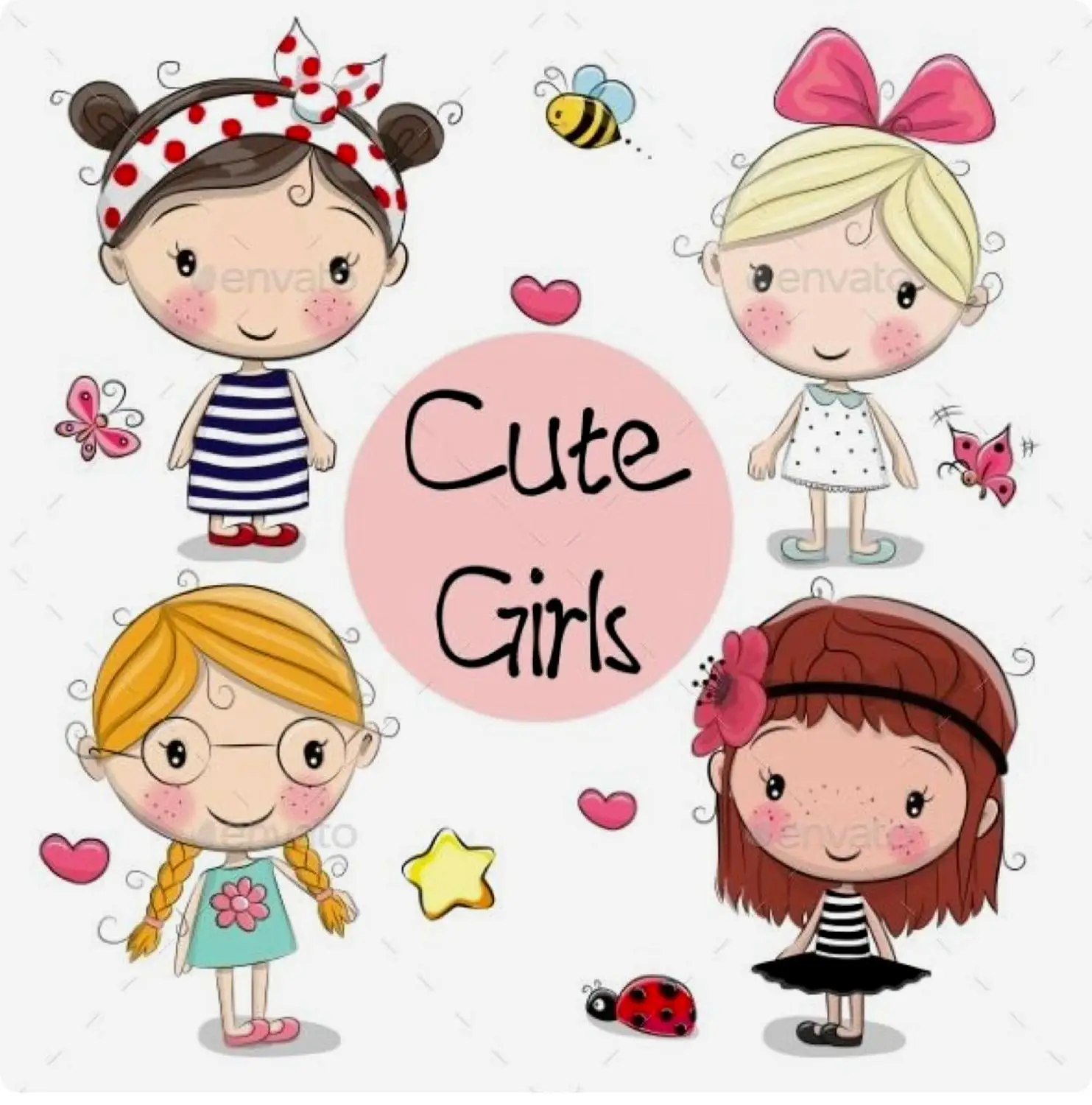 Cartoon Girl Stamp And Metal Die Scrapbooking Alphabet Stamp Embossing ...