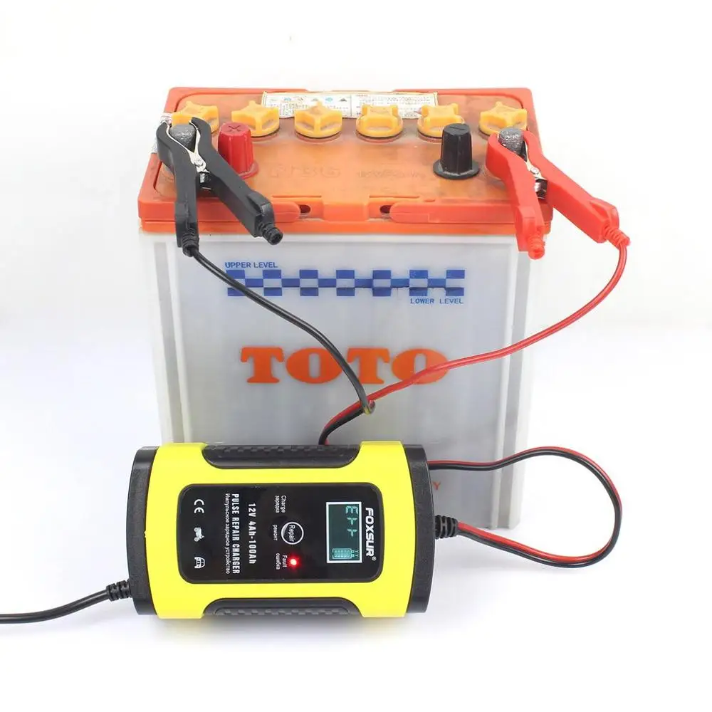 Car Battery Charger Automobile Motorcycle Intelligent Pulse Repair 12V ...
