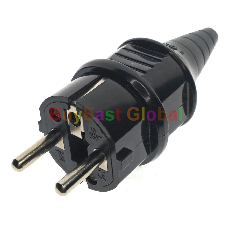 Eu Schuko German French Type F Rewireable Ac Power Plug Ac100~250v 16a ...