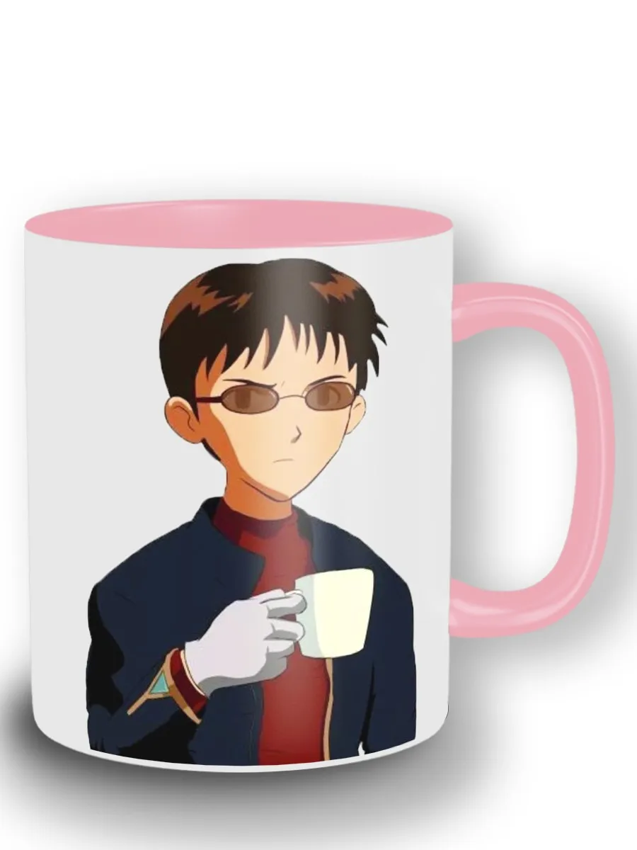 Sparkling-Pink-cartoon-anime-Evangelion-memes-Shinji-mug-3561-mug-cup ...