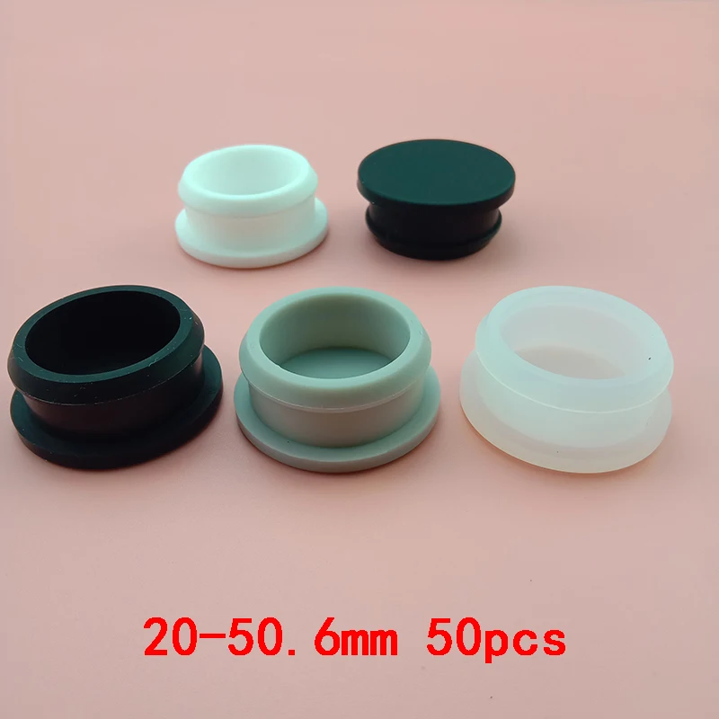 50PCS-Silicone-Seal-Plug-Round-Elastic-rubber-plug-Stopper-for-Hole ...
