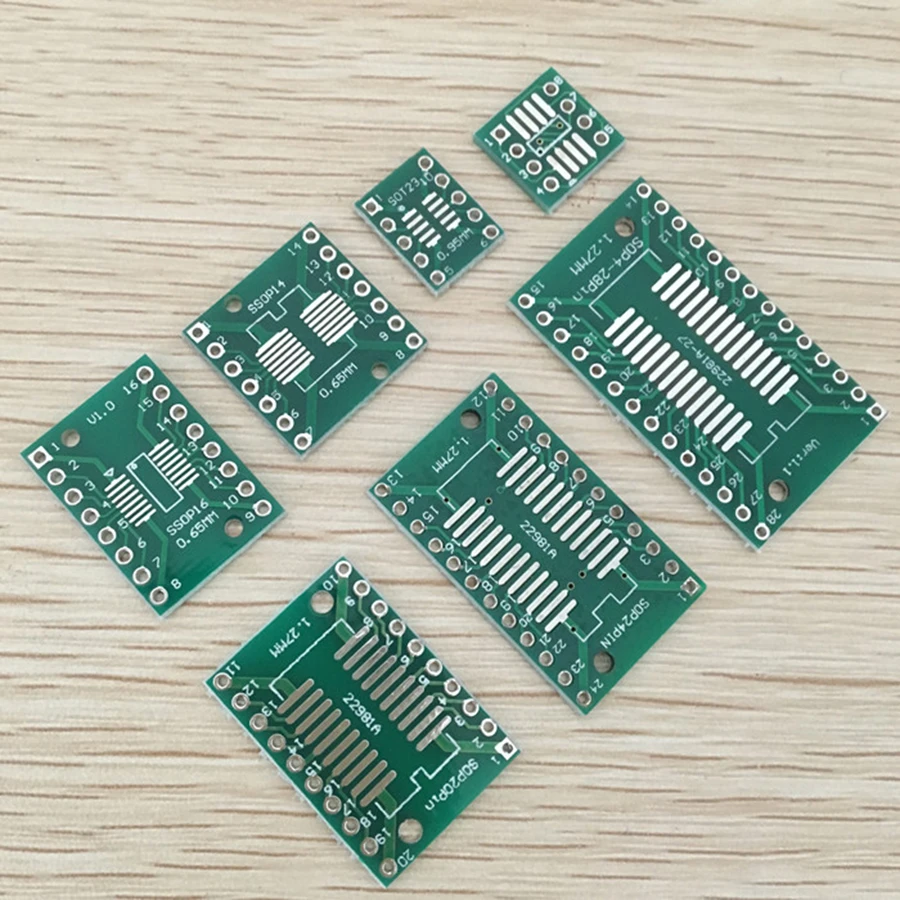 35pcs/lot PCB Board diy Kit SMD Turn to DIP Adapter Converter Plate SOP ...