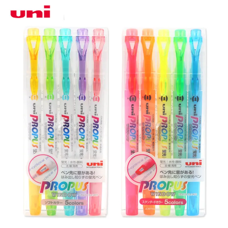 Uni Highlighter Propus Light Color Double Head Window Pus-102t Round ...