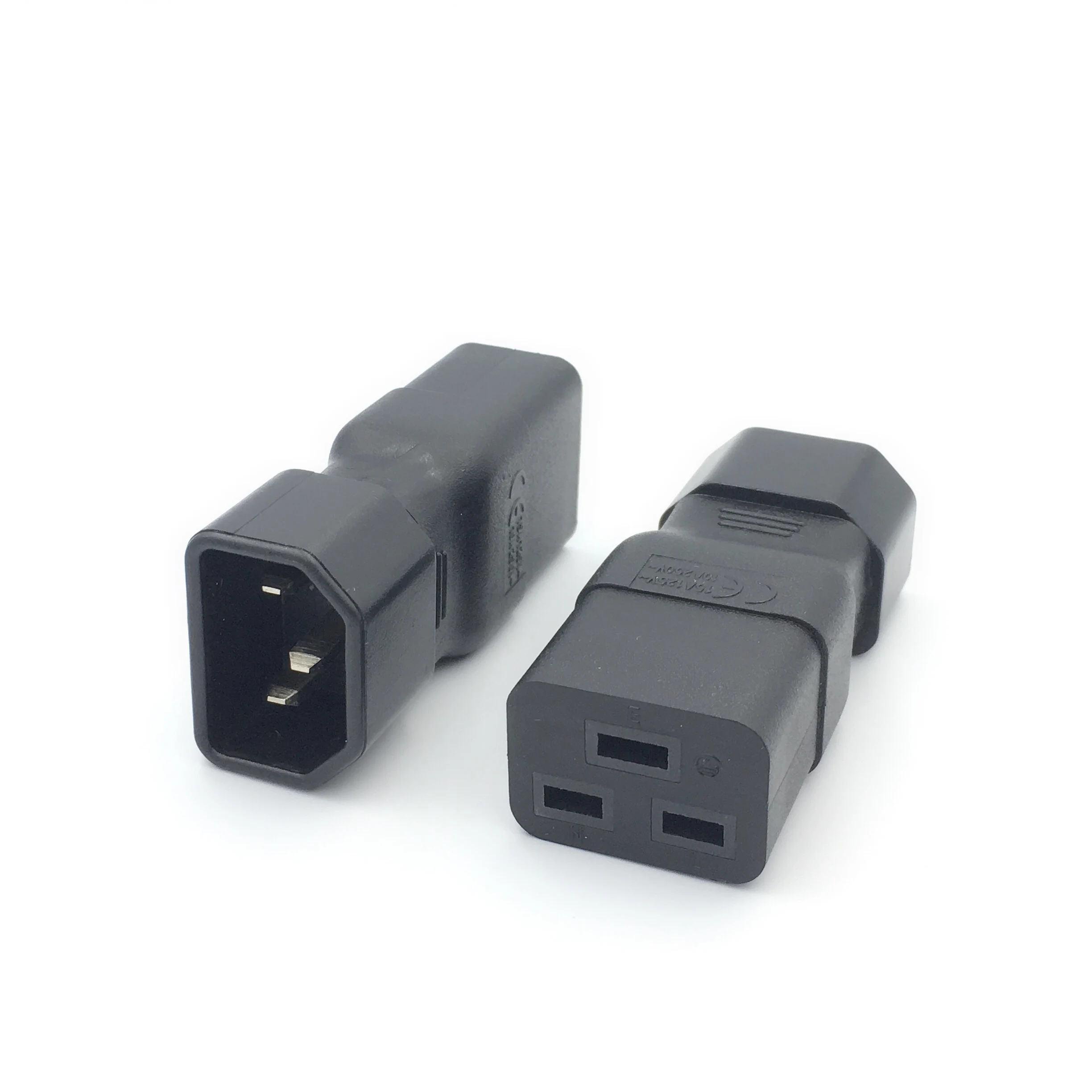 C14-C19 Plug IEC320 C14 To C19 3Pole Male To Female AC Power Adapter ...