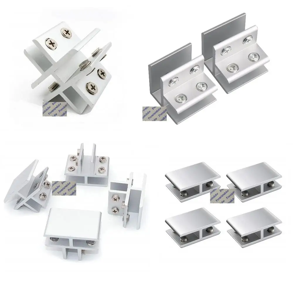 10Pcs-Lot-Aluminum-Alloy-2-3-4-Ways-Glass-Clip-Clamps-Screen-Partition ...