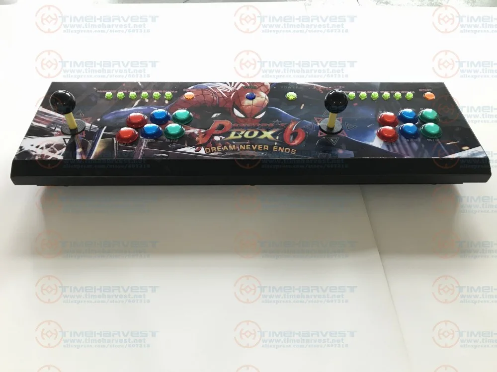 2 plysers Pan dora box DX Arcade joysticks 6 LED buttons console TV ...