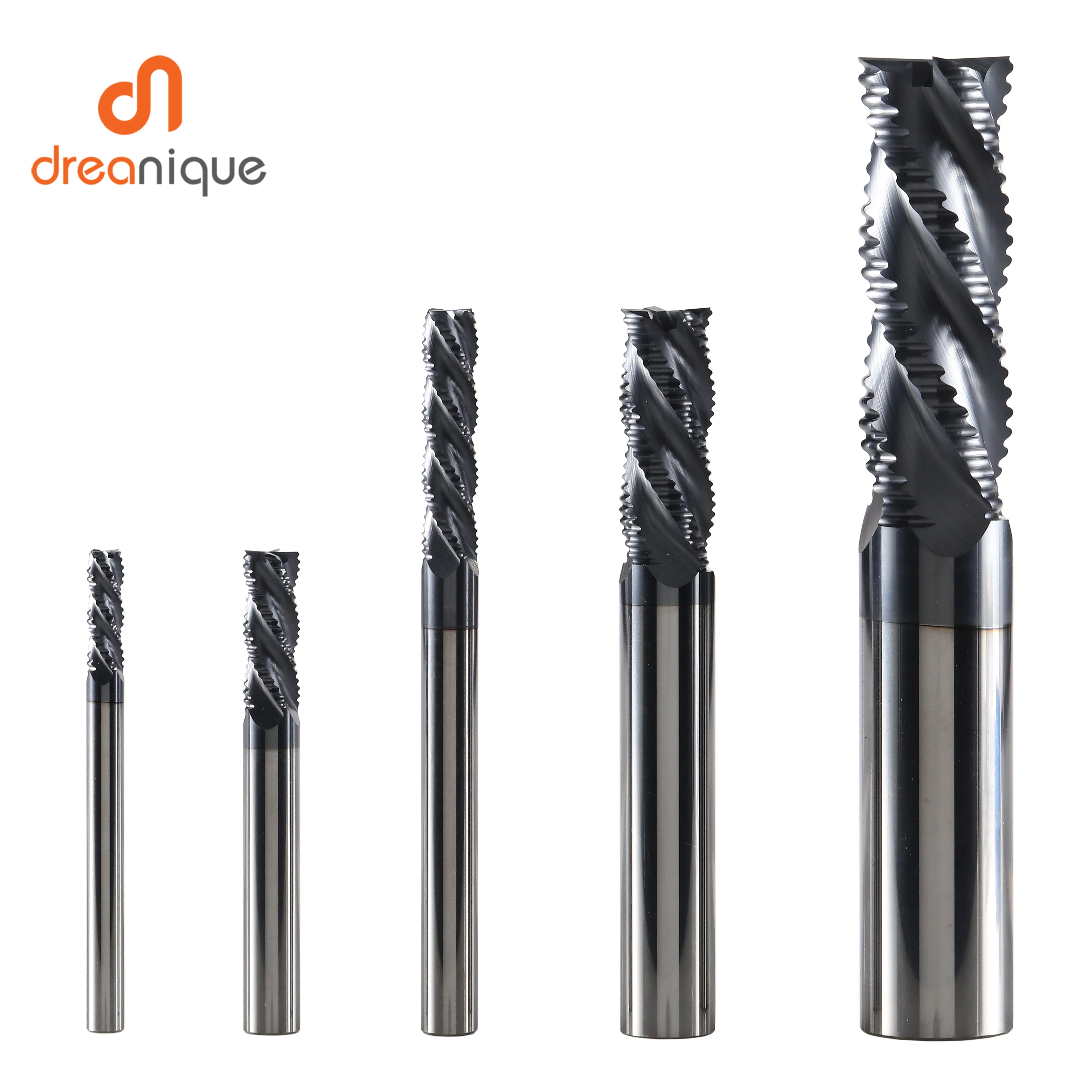 Solid Carbide roughing end mill 4 flute CNC Milling Cutter Bits Router ...