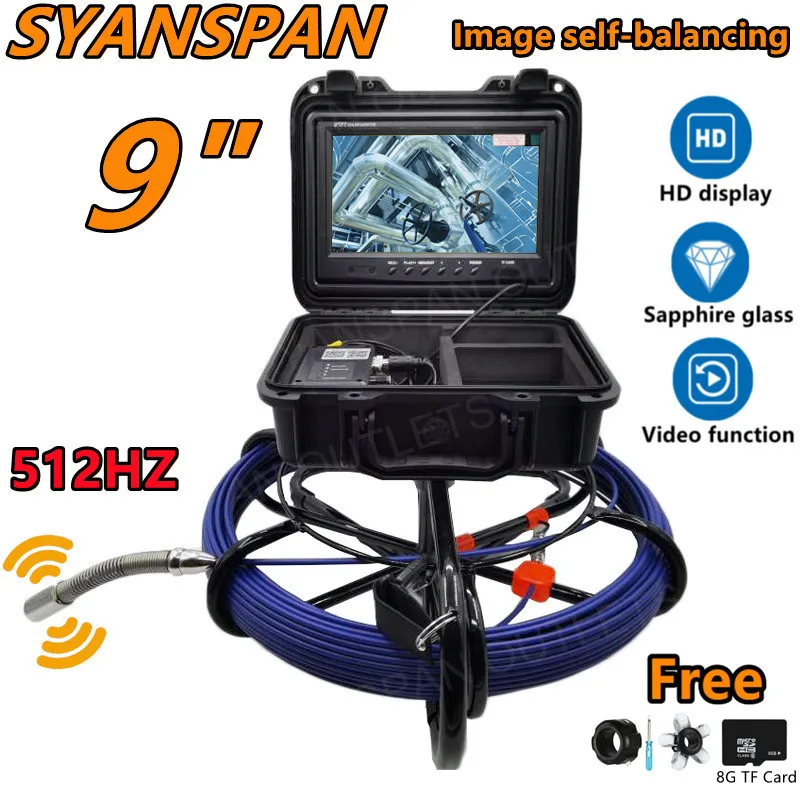 512Hz-Transmitter-Sonde-DVR-WiFi-Image-Self-balancing-23mm-Drain-Pipe ...