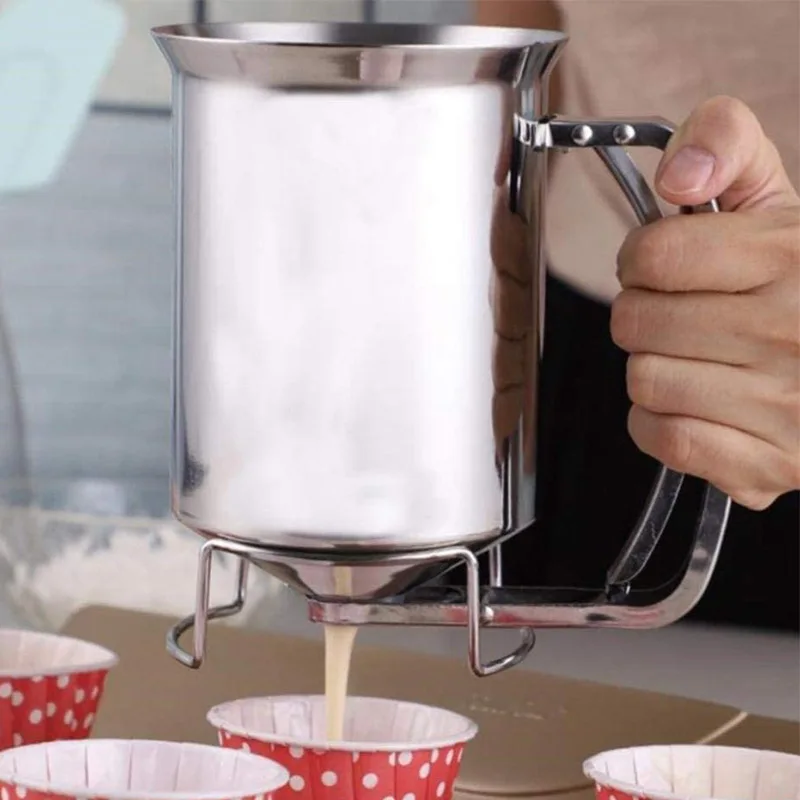 Cake-Cupcake-Dough-Dispenser-Baking-Tools-Piston-Funnel-With-Support ...