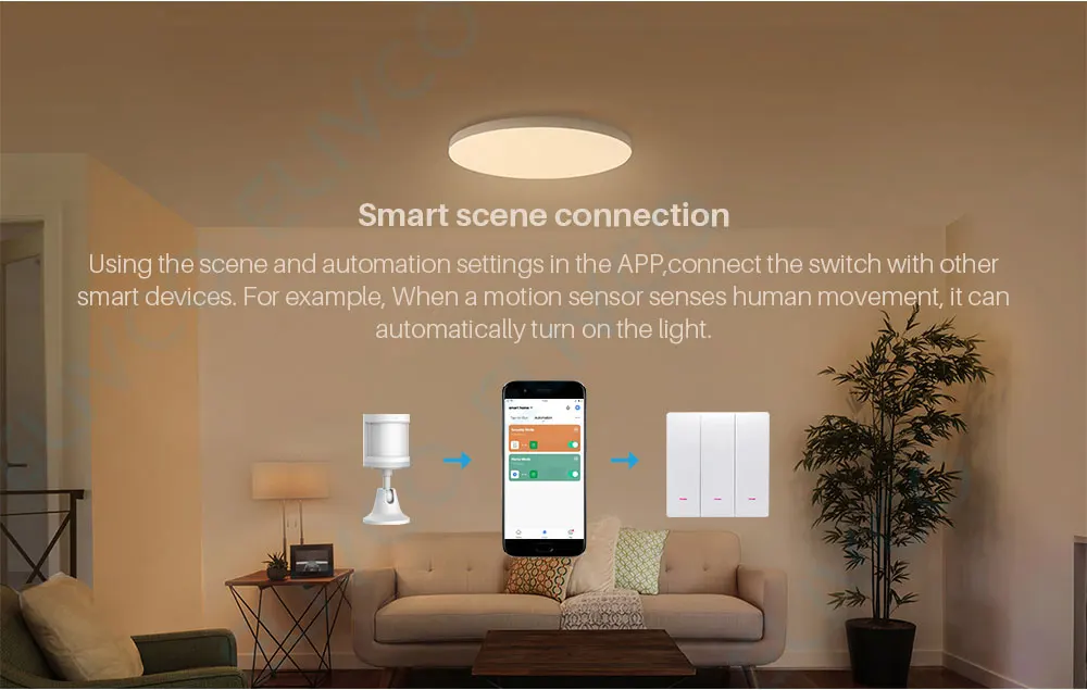 3Gang Tuya Smart Switch WiFi 220V Wall Push Button Switch APP Remote ...