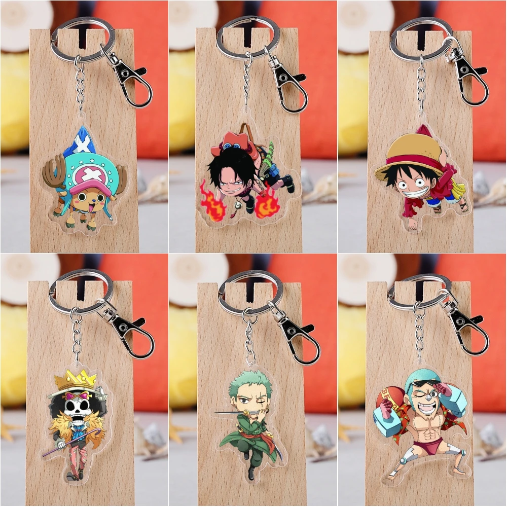 Luffy-Roronoa-Zoro-Nami-Ace-Sanji-Chopper-Nico-Robin-Franky-Cosplay-Acrylic-Key-Chain-Pendant ...