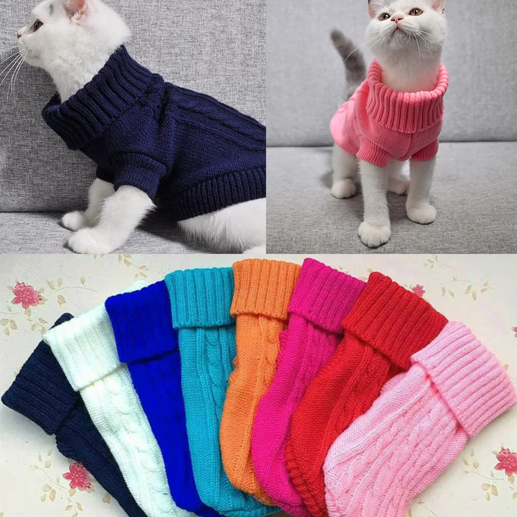 Pet-Cat-Sweater-Kitten-Clothes-For-Cats-Small-Dogs-Turtleneck-Cat ...