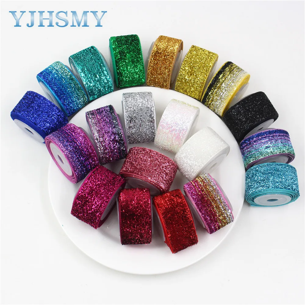 1-25mm-Glitter-Velvet-Ribbon-Craft-Hair-Bow-Decoration-5yards-holiday ...