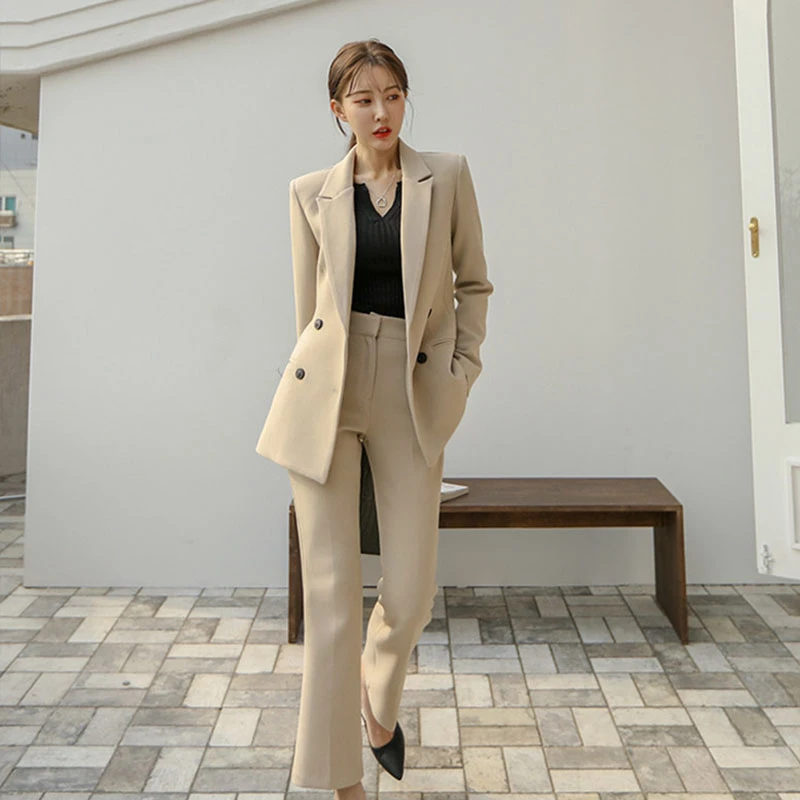 Primavera e outono grosso coreano moda profissional terno high end ...