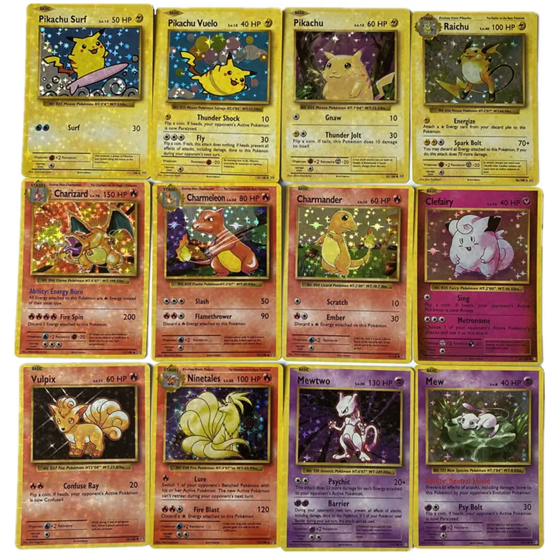 2021-New-60Pcs-Set-DIY-1996-Years-Pokemon-Cards-First-Edition-Mew ...