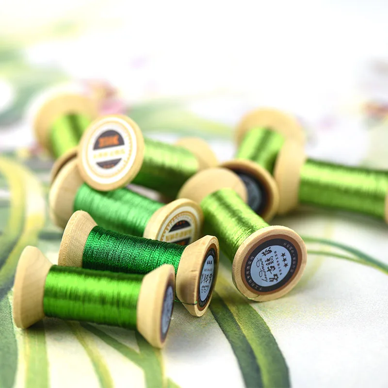 fruit-green-series-of-Gold-thread-French-embroidery-thread-embroidery ...