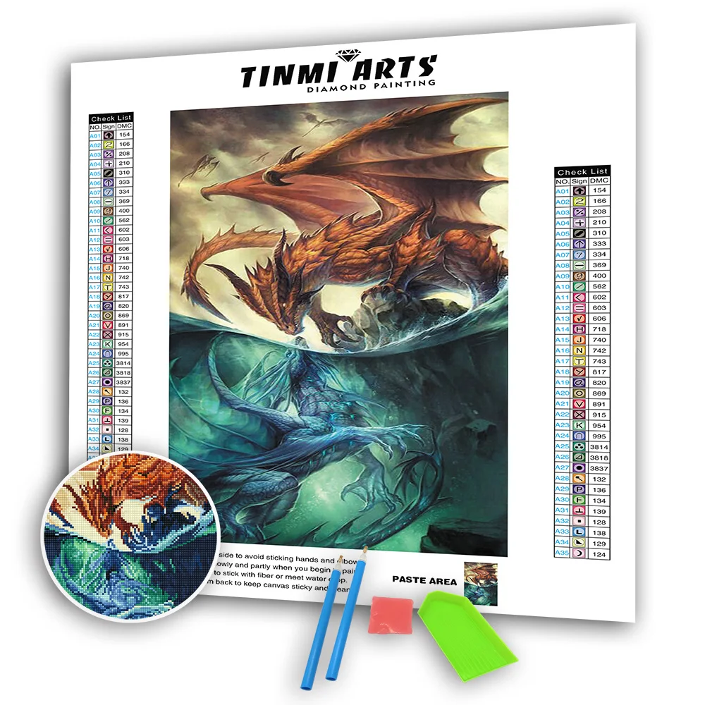 Fire And Water Dragon Fighting