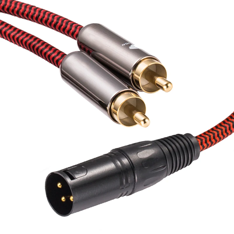 Premium Audio Cable Dual Rca To Xlr For Speaker Amp Mixer Console ...