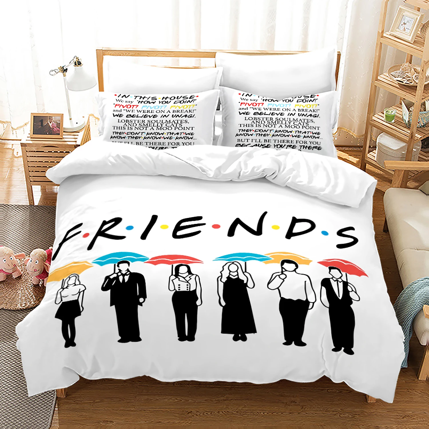 3D Printed Friends Bedding Set Duvet Cover With Pillowcase Twin Full ...
