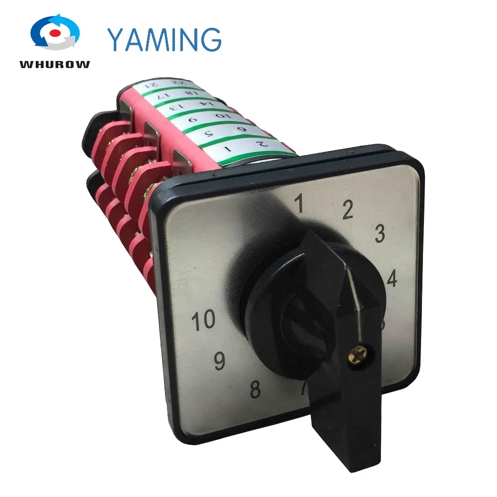 KDHC-40/6*10 Rotary Cam Switch Ten Position 6 Poles 40A Changeover ...