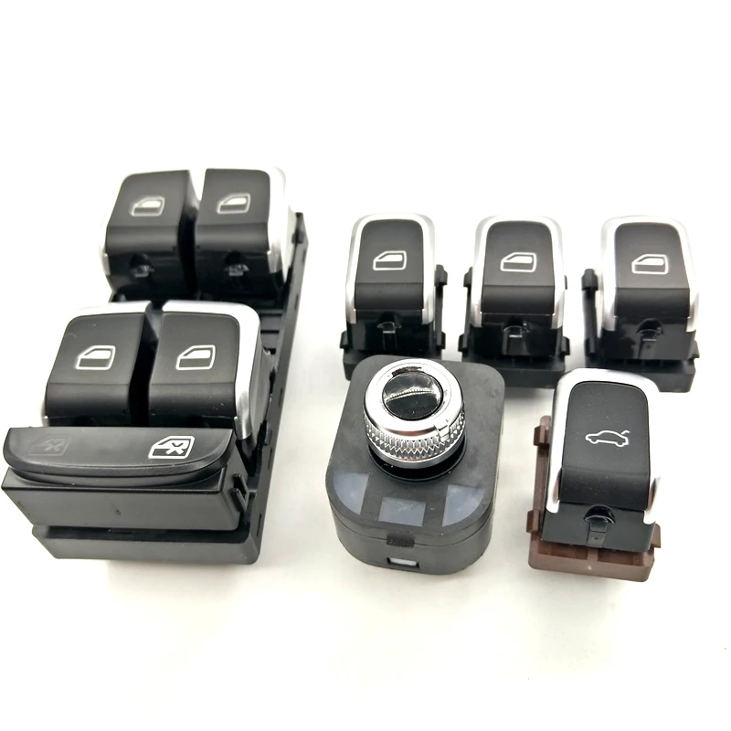 1pcs/4pcs Chrome Master Window Lifter Switch Trunk Switch Side Mirror ...