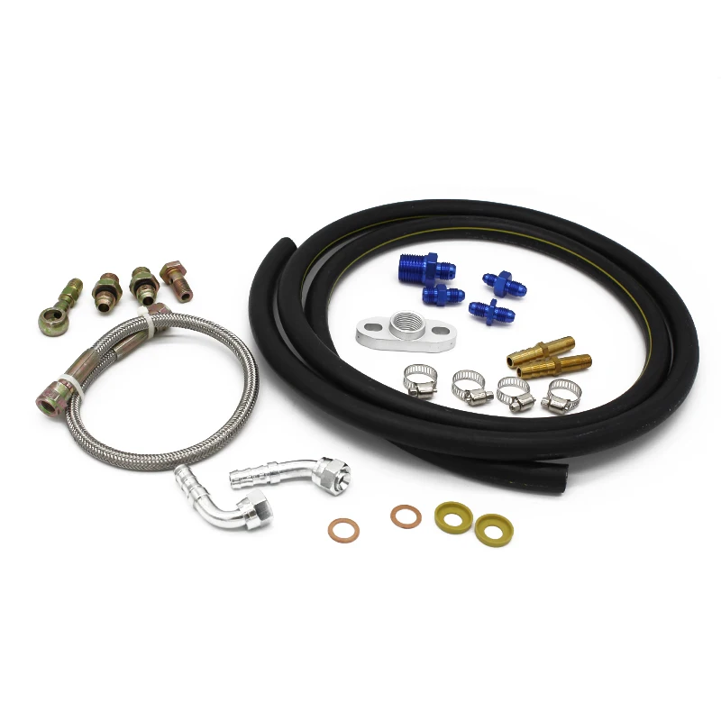 Oil and water Feed Line Drain Fitting Flange Kit on the Turbocharger ...