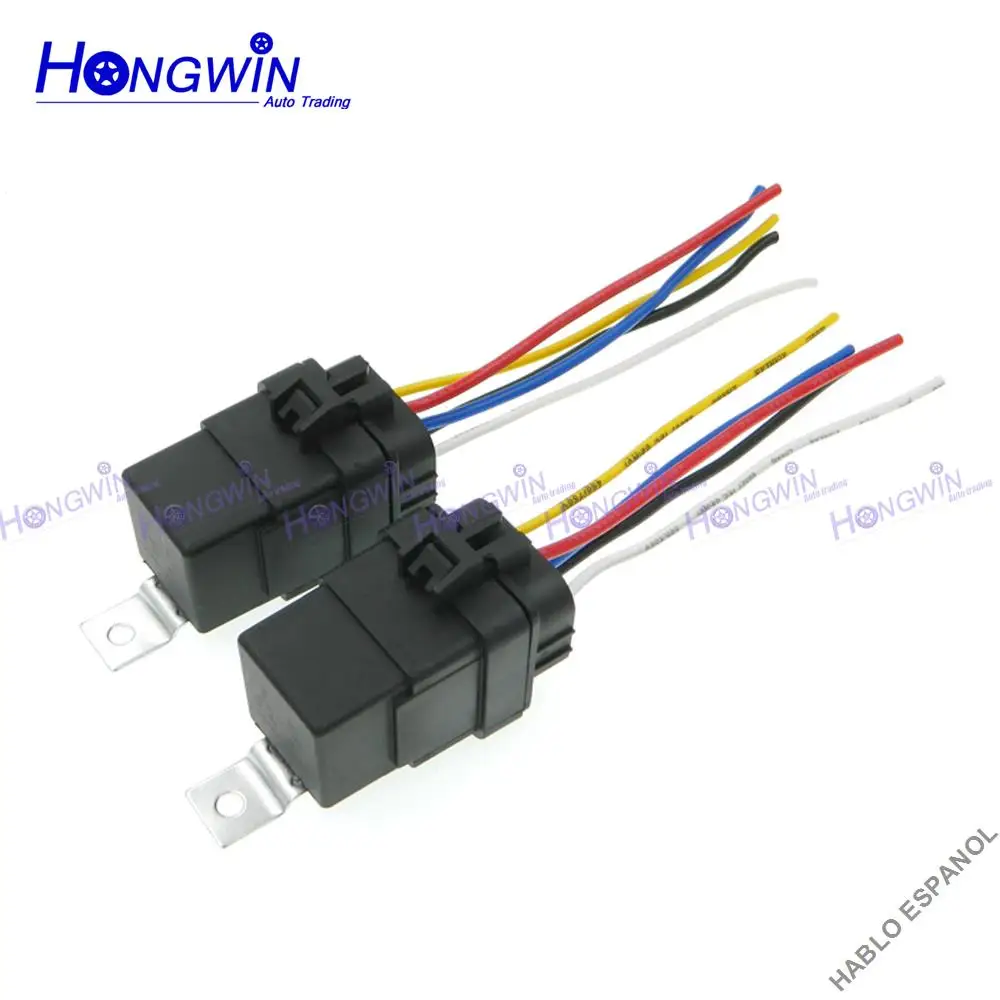 4pcs* Automobile Relay Waterproof Integrated Wired 14VDC 30/40A 5Pin ...